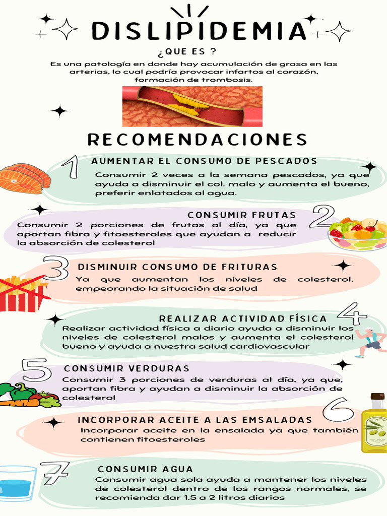 Infografía sobre Dislipidemia y Salud | PDF