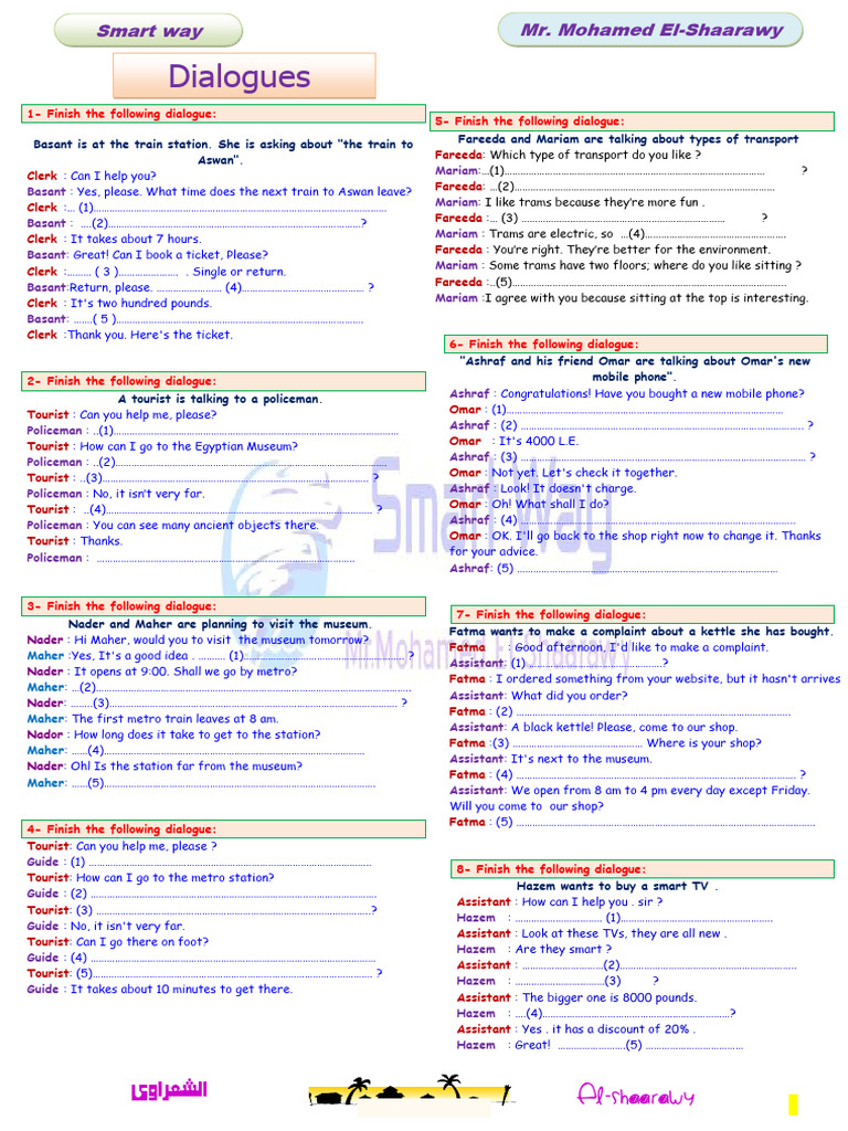 review 1 3 3rd prep shaarawy darsenglizy com موقع درس انجليزي | PDF | Adjective | Word