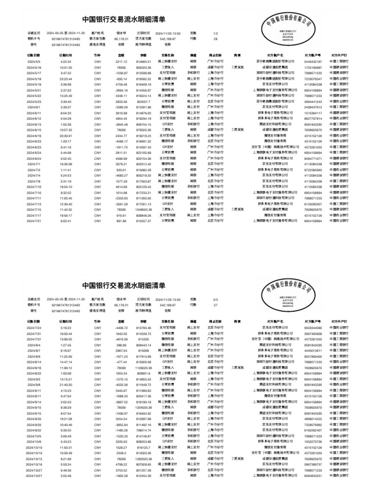 Chinese Tax Statement | PDF