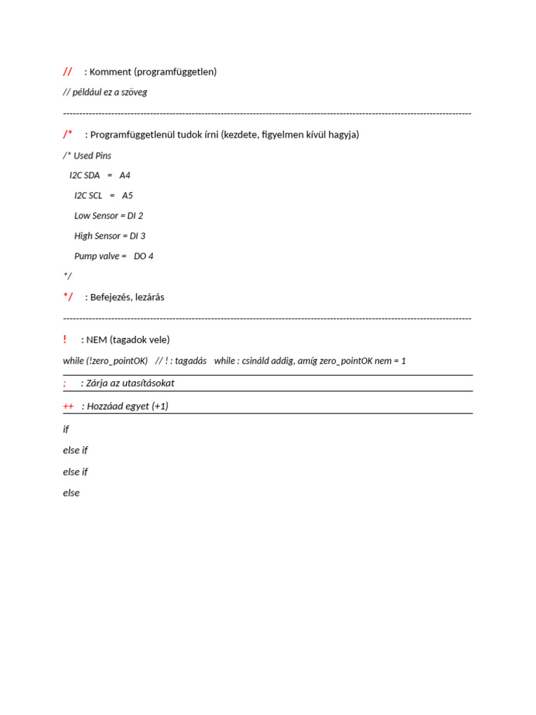 C Programozási Segédlet | PDF