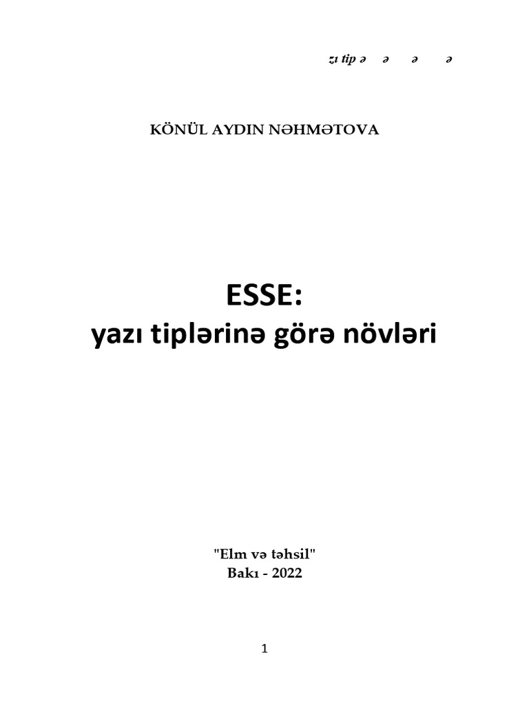 Esse Vəsait 1 | PDF