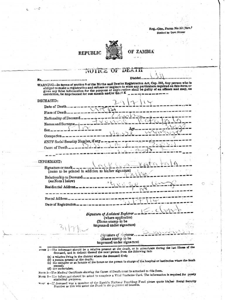 Death Certificate | PDF
