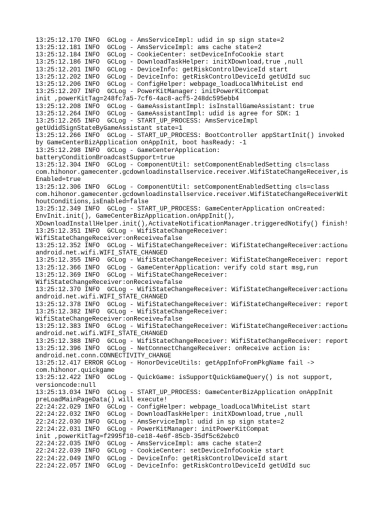 GameCenter Application Log Analysis | PDF