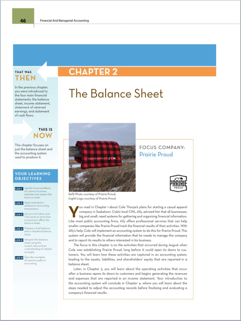Accounting 2 (Balance Sheet) Chapter 2 | PDF