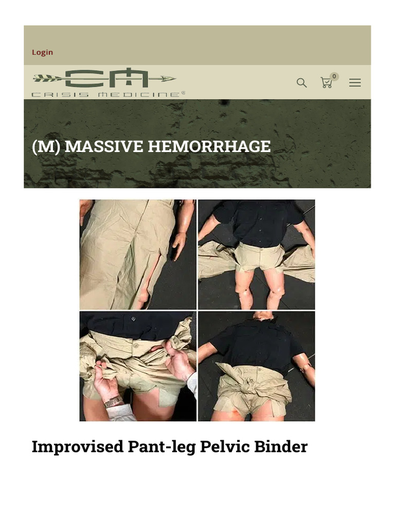 Improvised Pelvic Binder Guide | PDF | Bleeding | Clinical Medicine