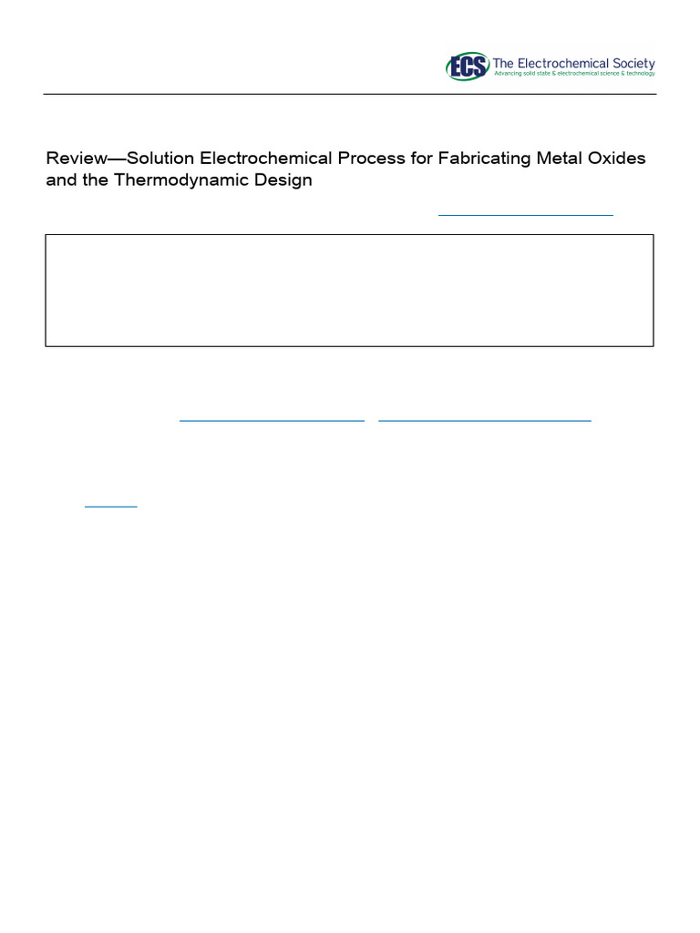 Review-Solution Electrochemical Process For Fabric | PDF | Electrochemistry | Ph