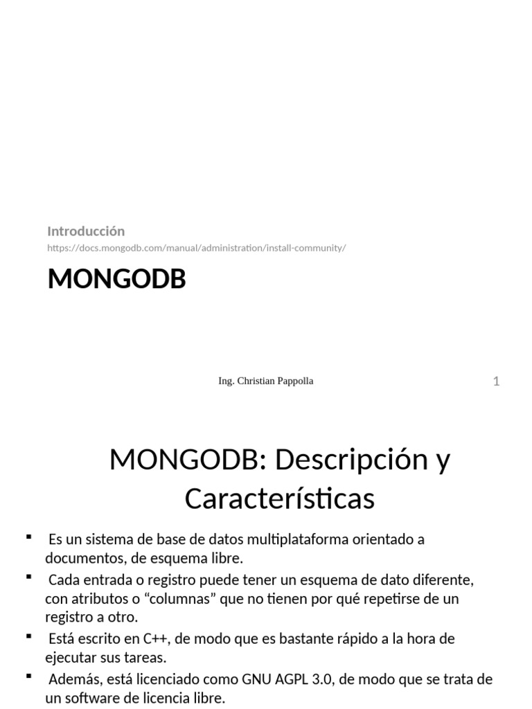 Introducción a MongoDB y sus características | PDF | Mongo Db | Json