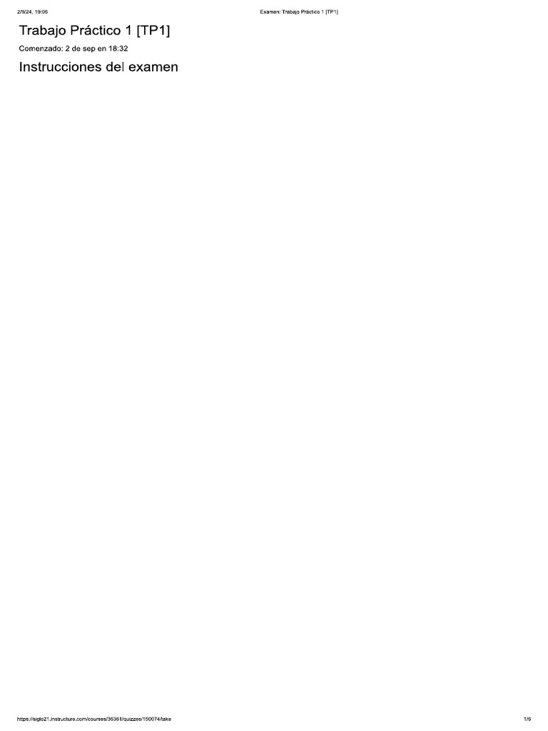 Examen - Trabajo Práctico 1 (TP1) Produccion II | PDF