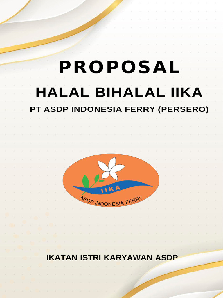 Proposal Halal Bihalal IIKA ASDP 2023 | PDF