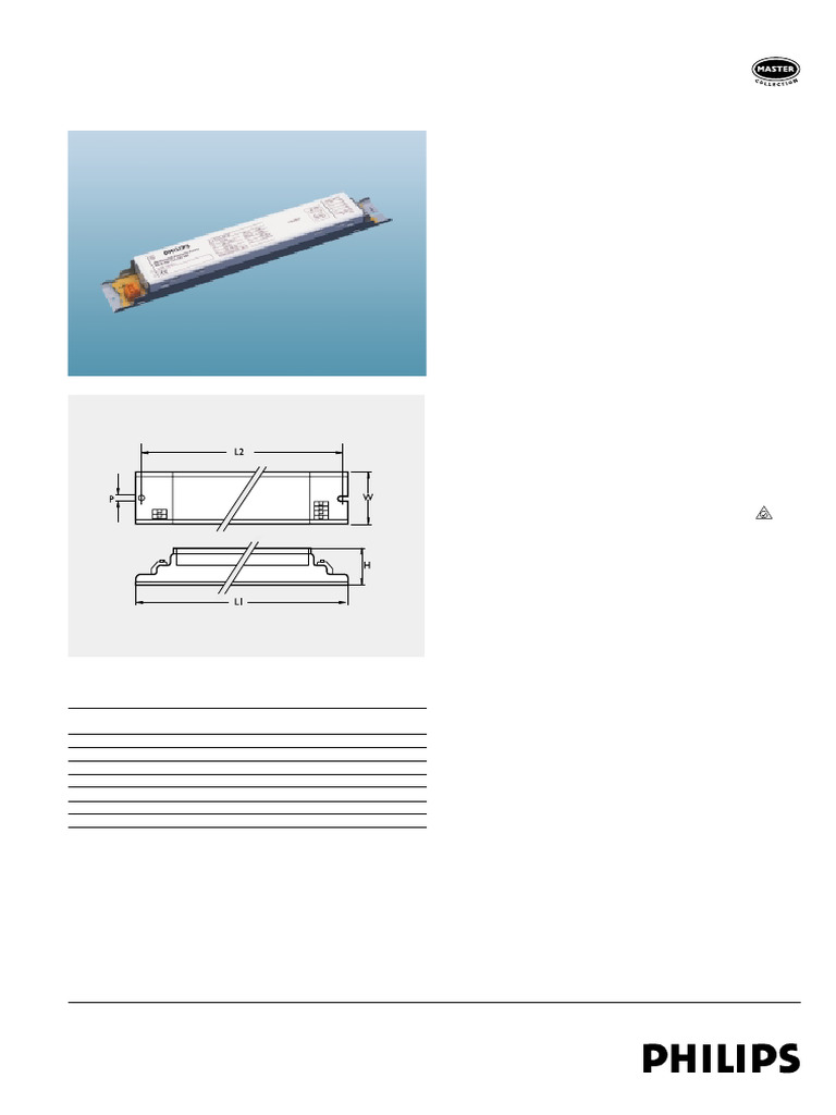 EB-STANDARD Electronic Ballasts For TLD and PLL Lamps | PDF | Electronics | Equipment