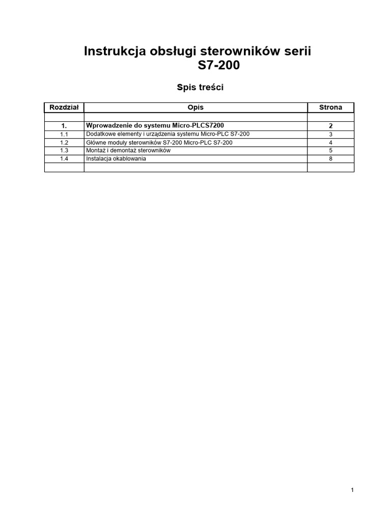 S7-200 - Instrukcja Obslugi | PDF