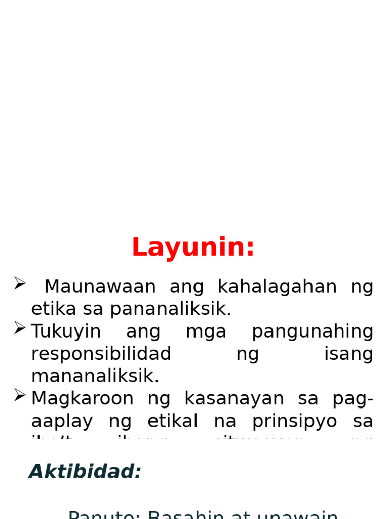 Etika NG Mananaliksik | PDF