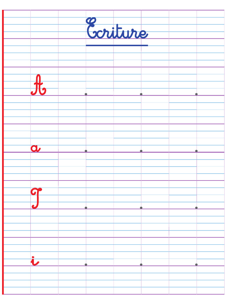Ã©criture en Cursive 3ap | PDF