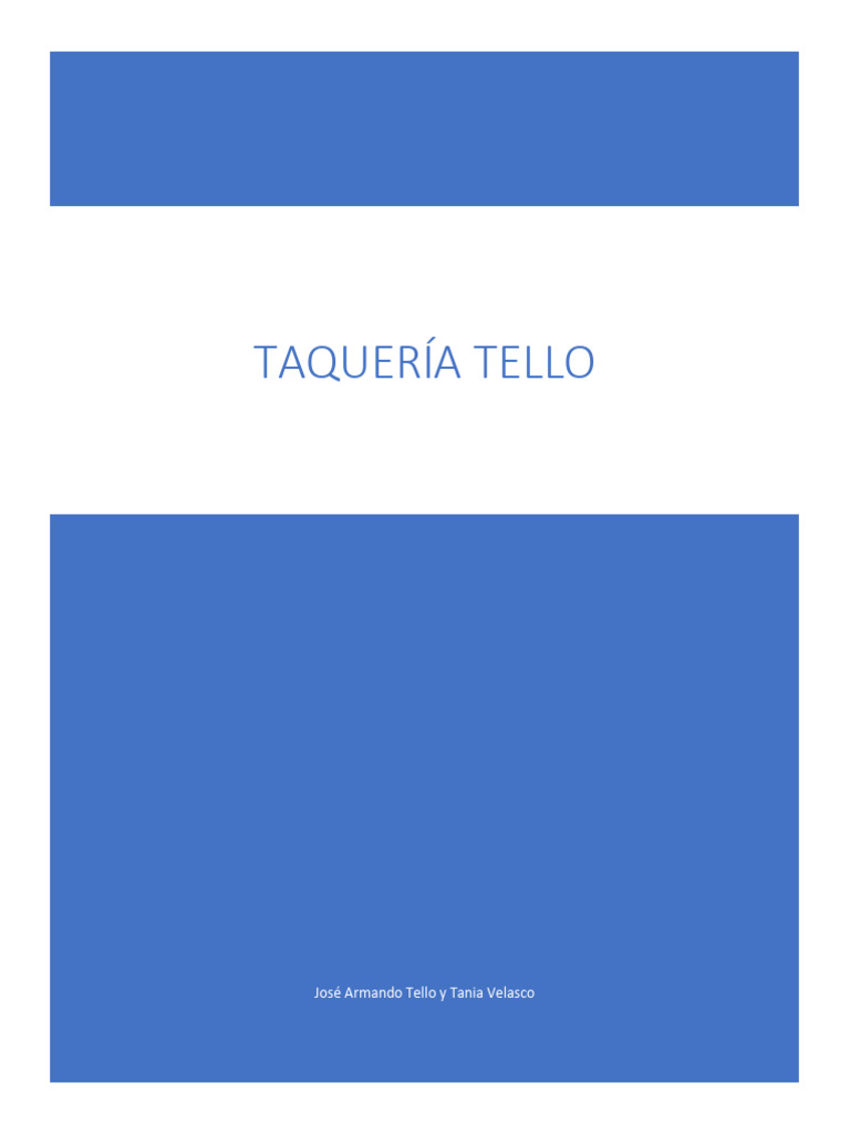Taquería Tello | PDF