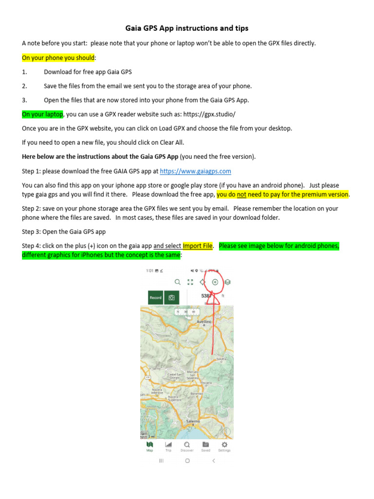 Gaia GPS App Usage Guide | PDF | Mobile App | Computer File