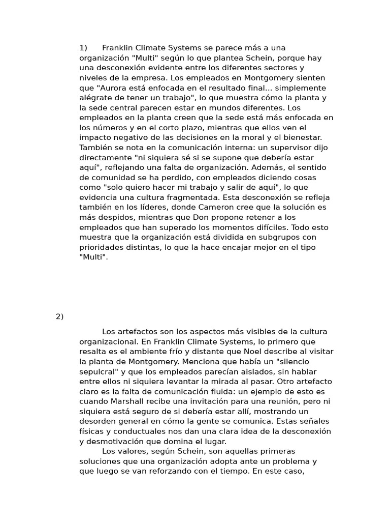 Cultura Tóxica en Franklin Climate Systems | PDF | Business