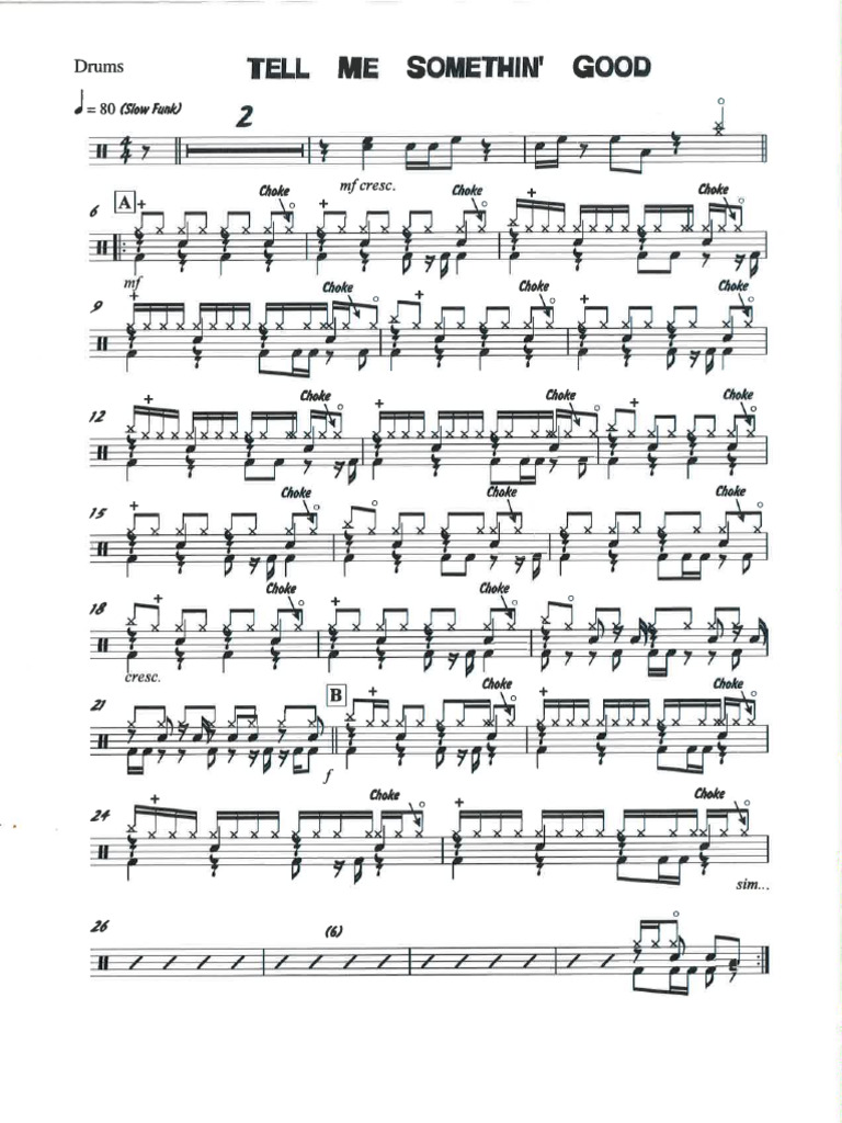 01 Tell Me Something Good - Drums | PDF