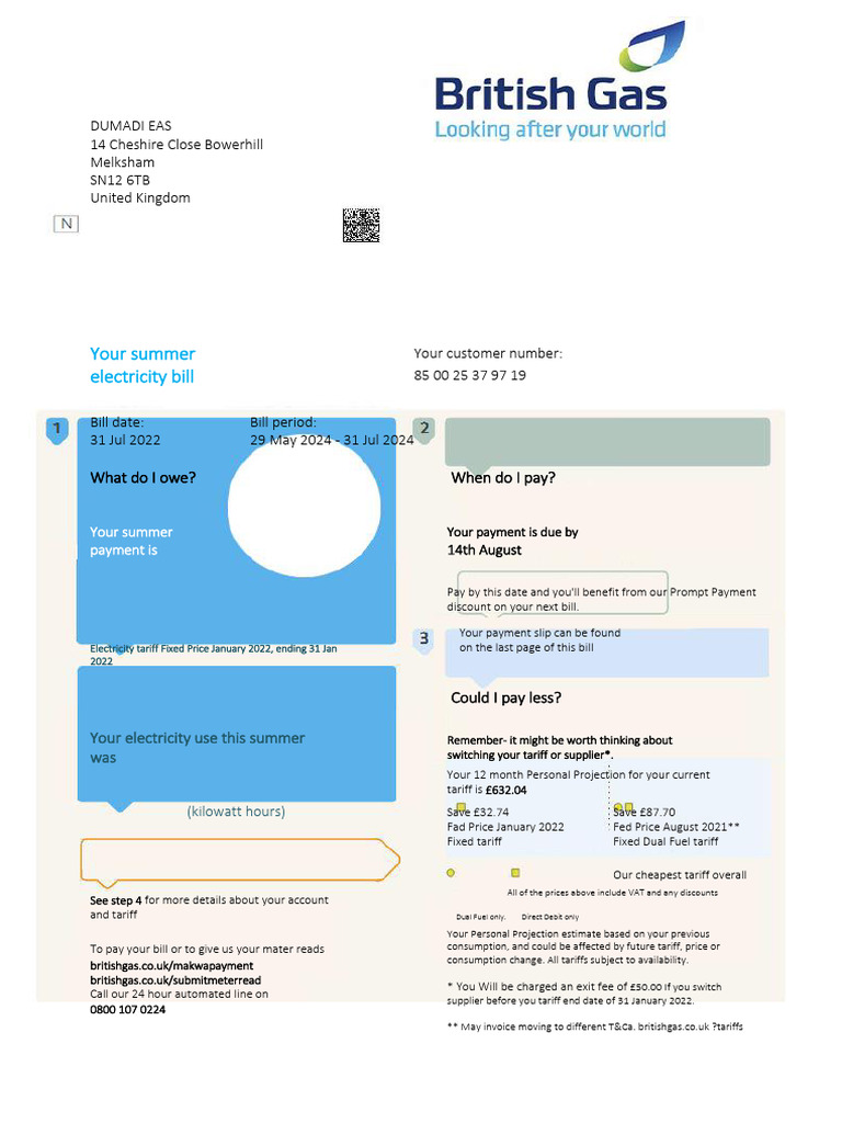 British Gas UK Version 2 | PDF | Value Added Tax | Payments