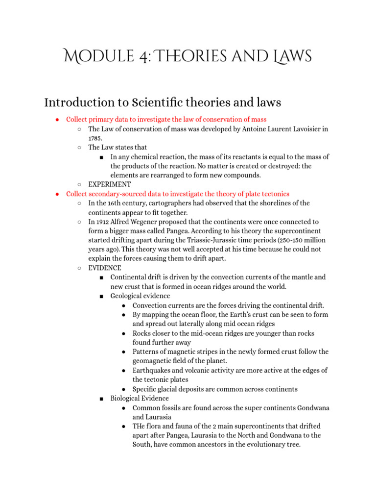 Investigating Notes - Mod4 | PDF | Plate Tectonics | Nature