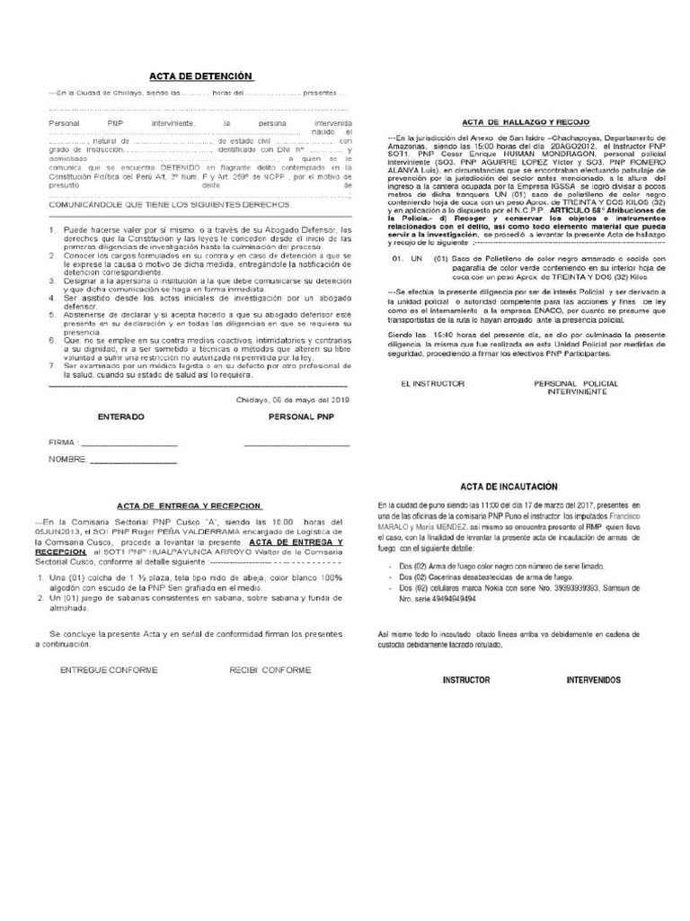 Tipos de Actas | PDF