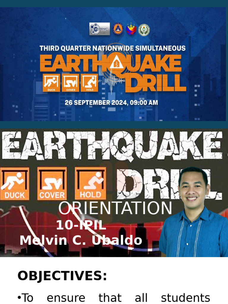 Earthquake Drill Orientation | PDF