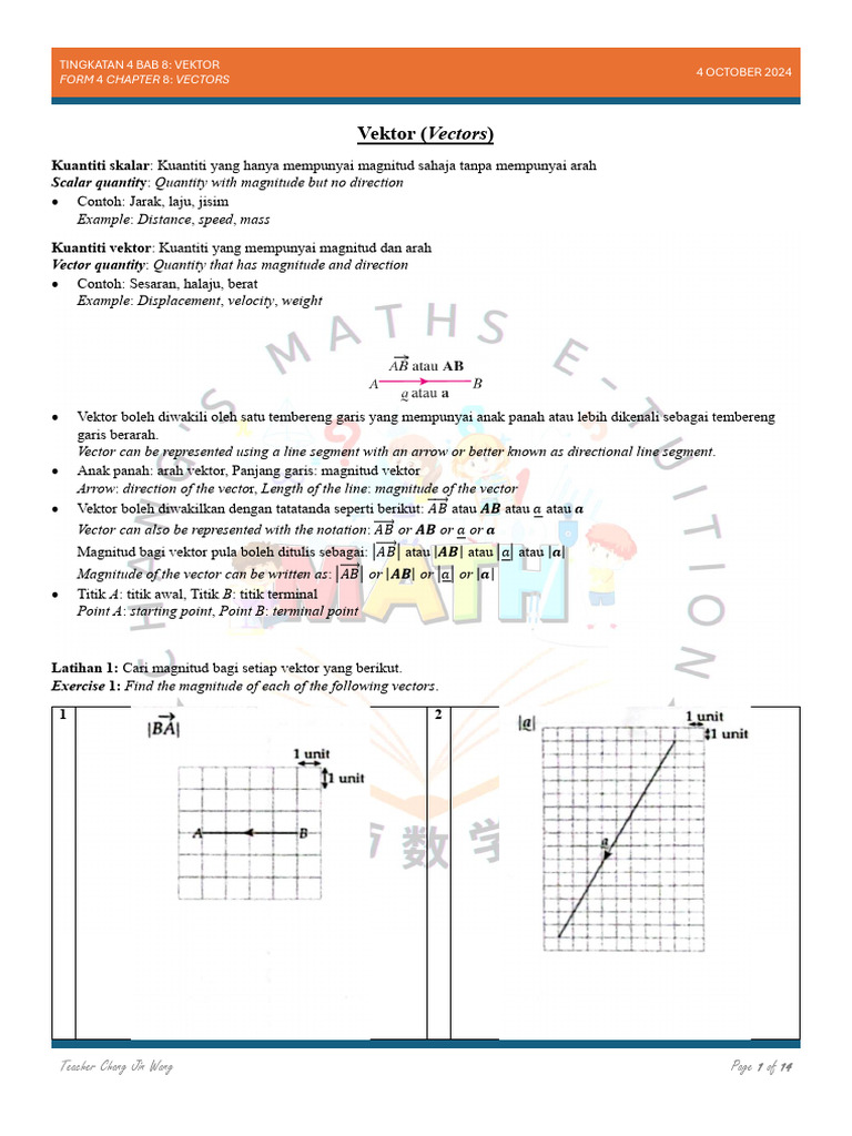 F4C8 Vectors | PDF | Euclidean Vector | Motion (Physics)