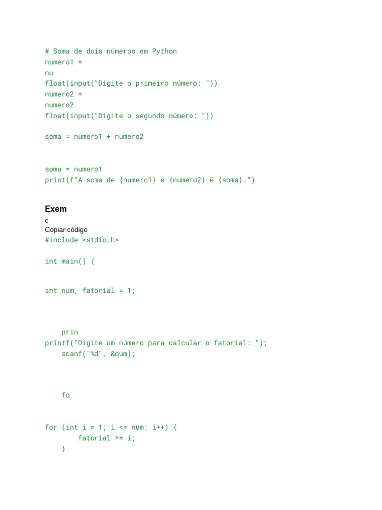 Soma de Dois Números em Python | PDF