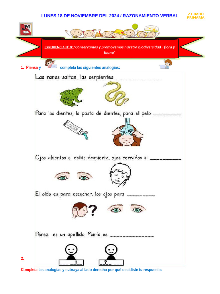 DIA 1 - RV - Analogias - Ficha | PDF