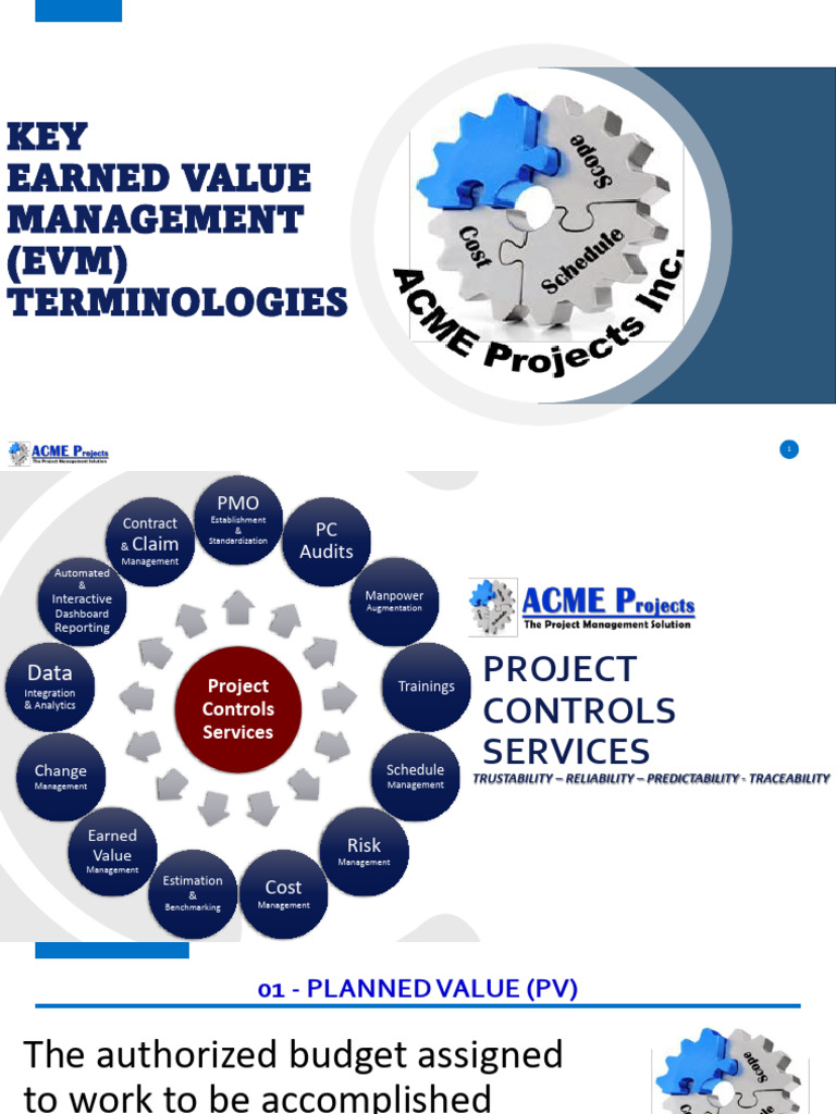 EVM Terminologies and Key Concepts | PDF | Business | Analysis