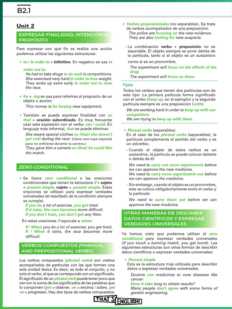 Estructuras para Expresar Finalidad y Verdades Universales | PDF | Gramática | Lingüística