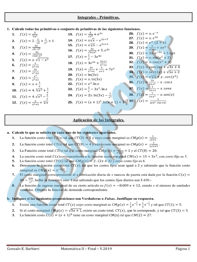 Integrales | PDF