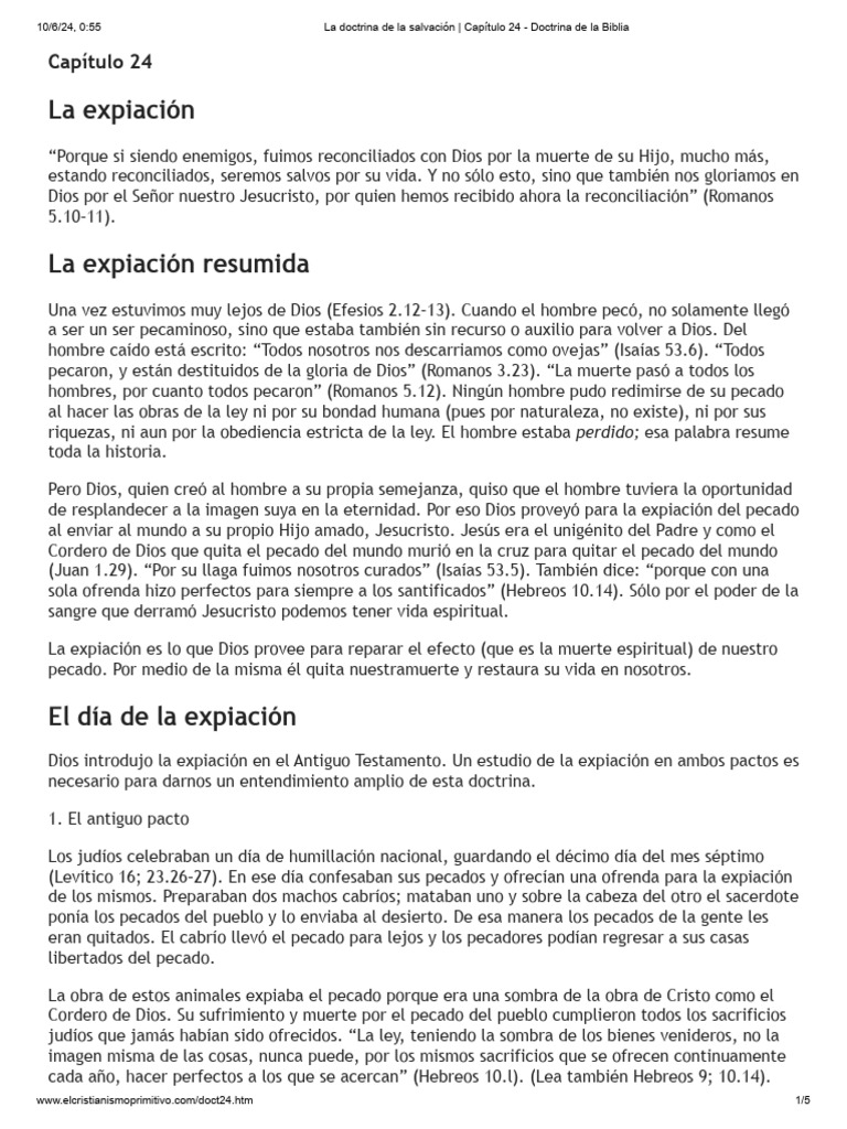 Expiacion Dotrinas Biblica | PDF | Cristo (título) | Pecado