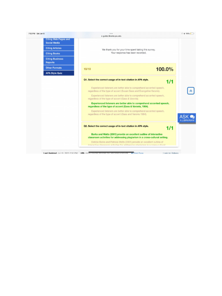 APA Style Assignment | PDF