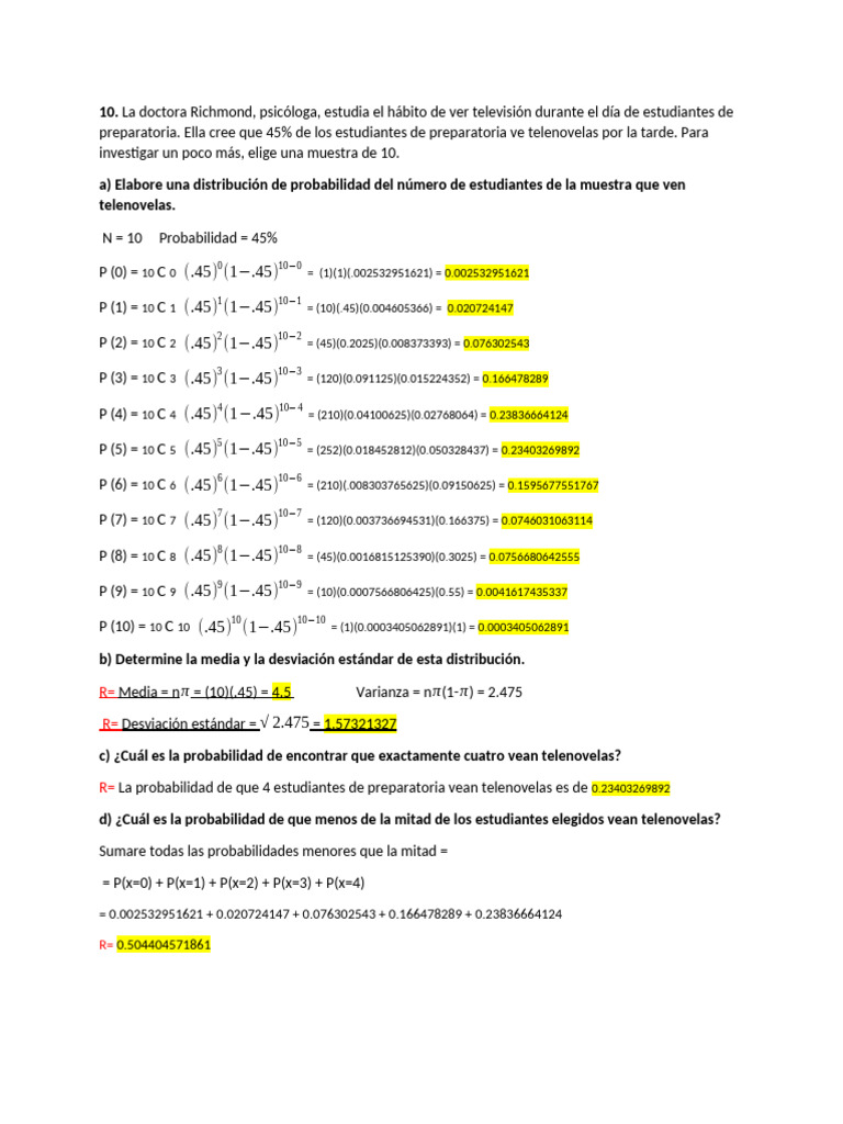 Ejercicio 10 Ev 3 Estadistica Descriptiva | PDF