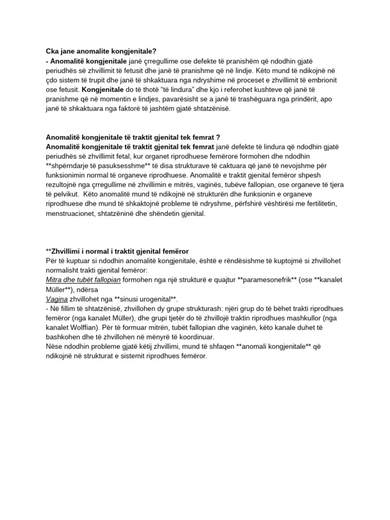 Anomalite Kongjenitale | PDF