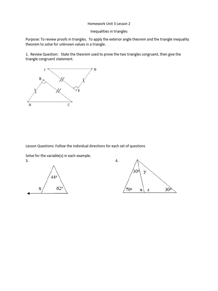 3.2 Packet | PDF | Triangle | Theorem