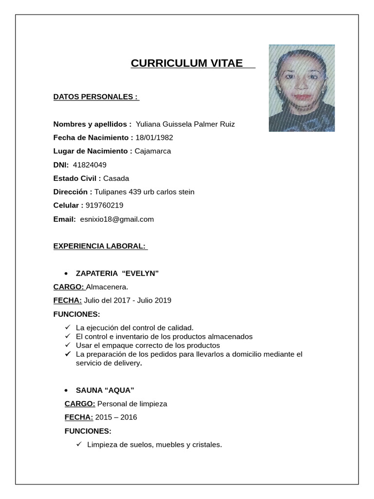 Curriculum Vitae | PDF | Cocina, comidas y vino