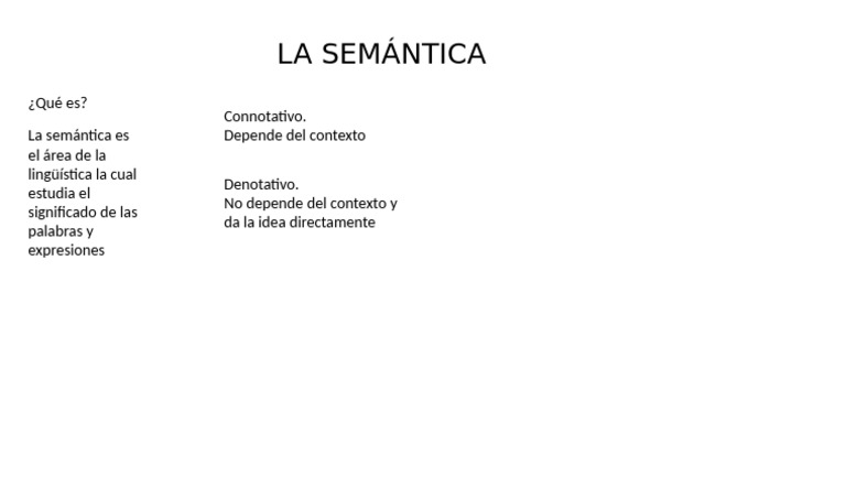 La Semantica | PDF | Artes del Lenguaje y Comunicación