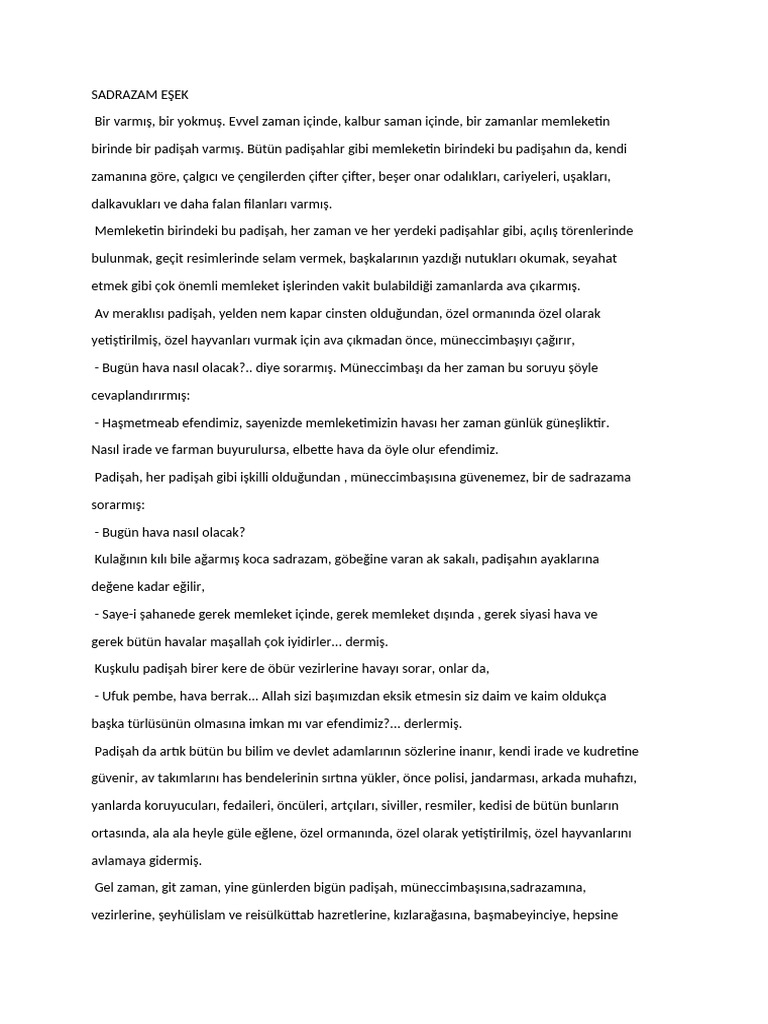Sadrazam Eşek | PDF