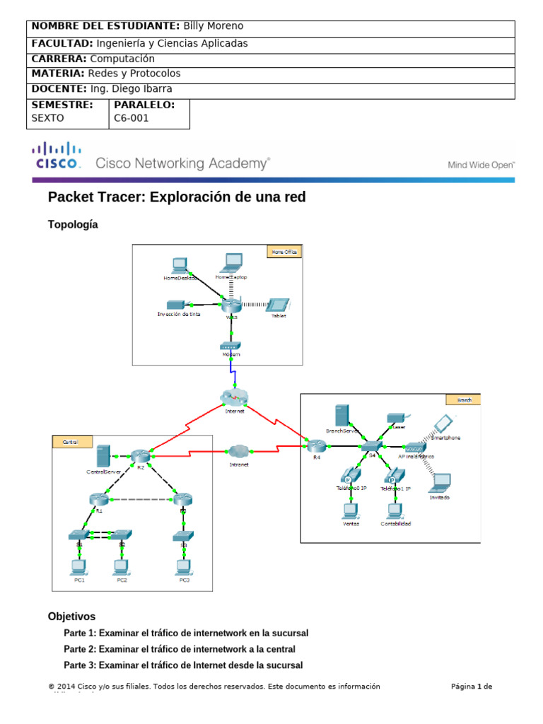 3.3.3.3 Packet Tracer - Explore A Network Instructions | PDF | Enrutador (Computación) | sistema ...