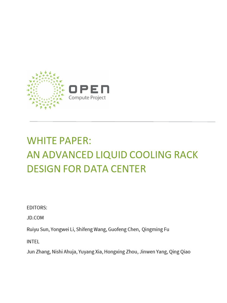 An Advanced Liquid Cooling Design For Data Center Final v3 1 PDF | PDF ...