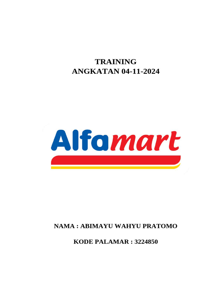Training Alfa Mart | PDF