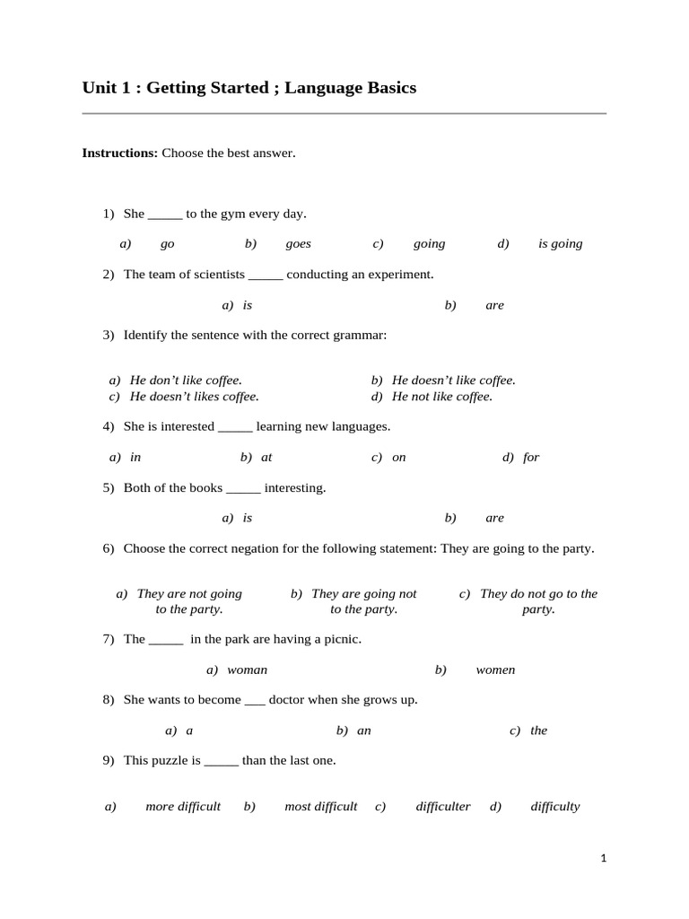 Lesson 1 S1 | PDF | Language Arts & Discipline
