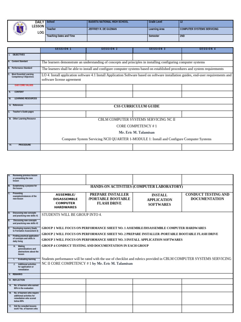 CSS - DLL Week 7 3rd Quarter | PDF | Learning | Teachers
