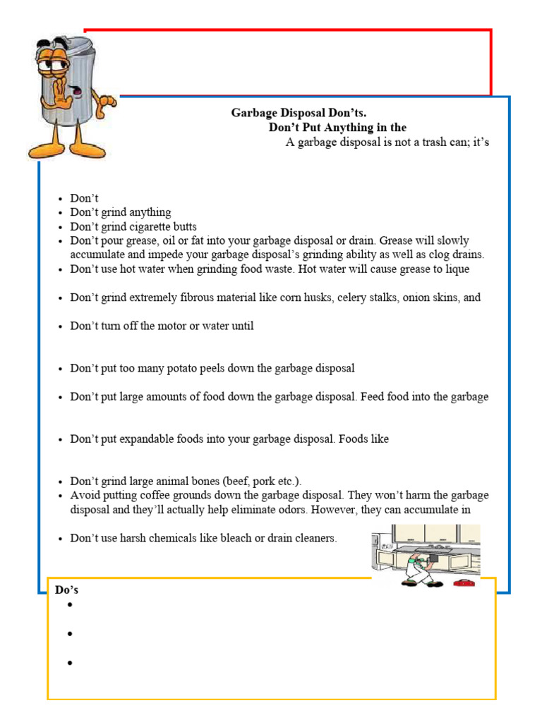 garbage-disposal tips | PDF | Water | Foods