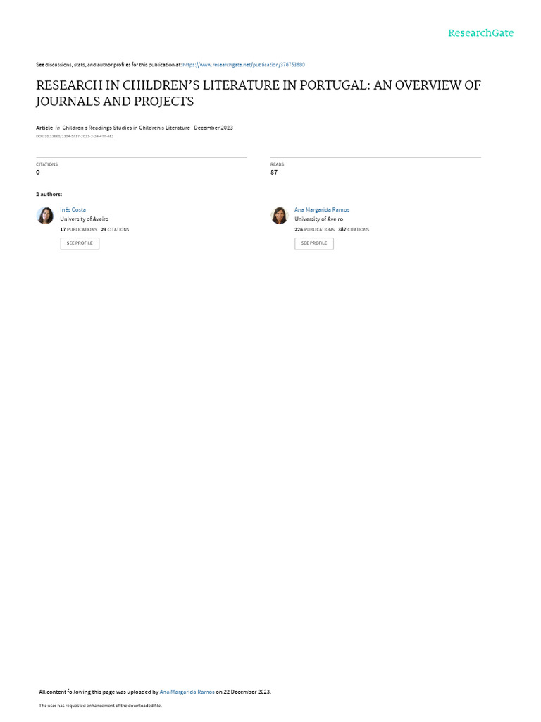 Artigopt - Ramos - Research in Portugal | PDF | Portugal