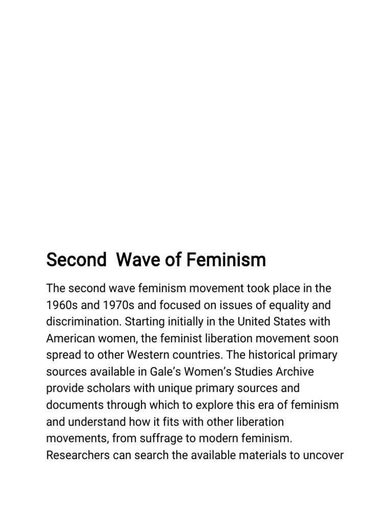 Second Wave of-WPS Office | PDF | Feminism | Gender Studies