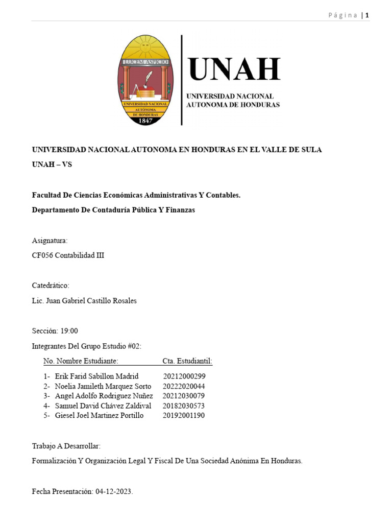 Informe - Samarro S.A. - Grupo - 02 | PDF | Sociedad de responsabilidad ...