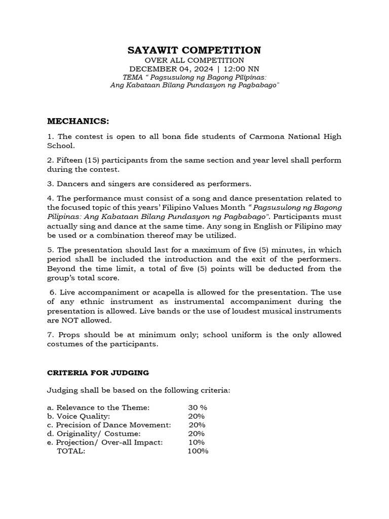 Sayawit Mechanics | PDF | Art