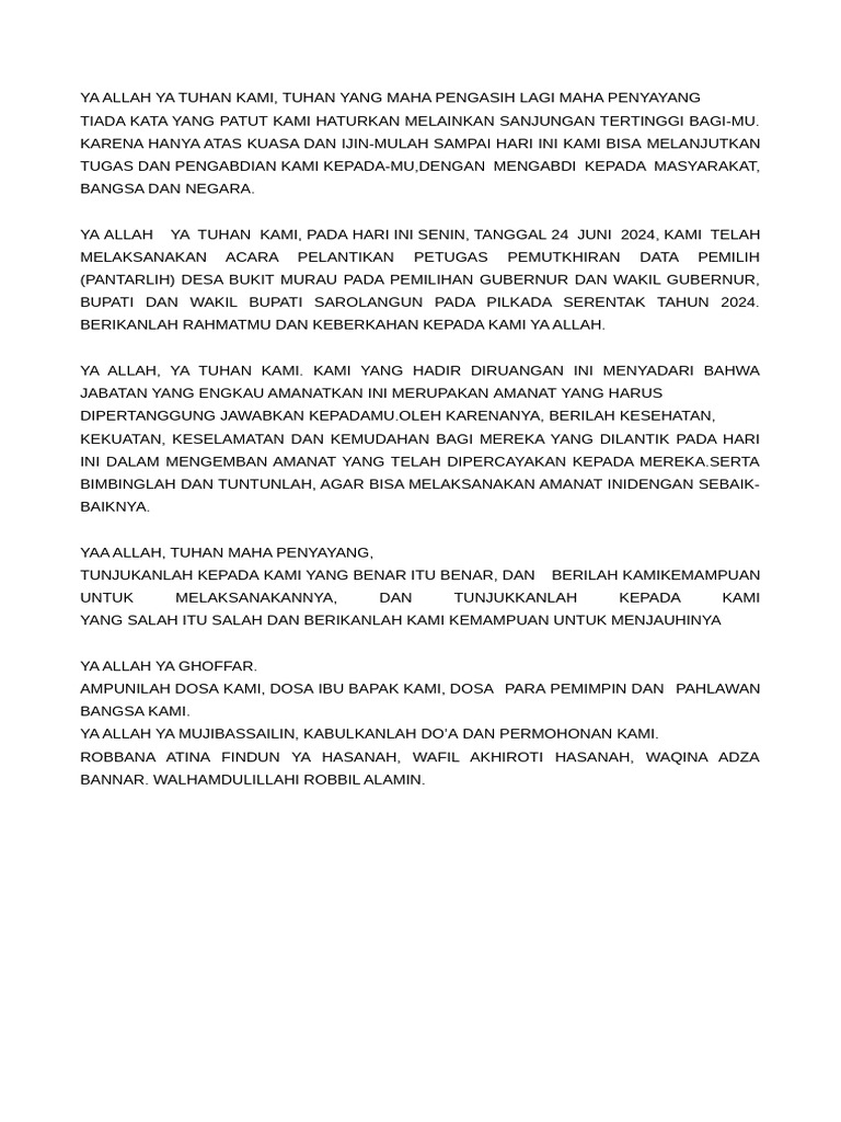 Doa Acara | PDF | Agama & Spiritualitas